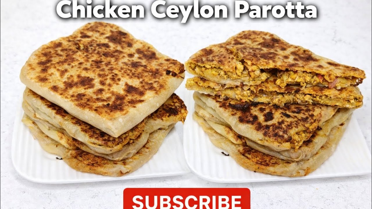 🔥😋Street Style Chicken Ceylon Parotta | Crispy Layered Parotta with ...