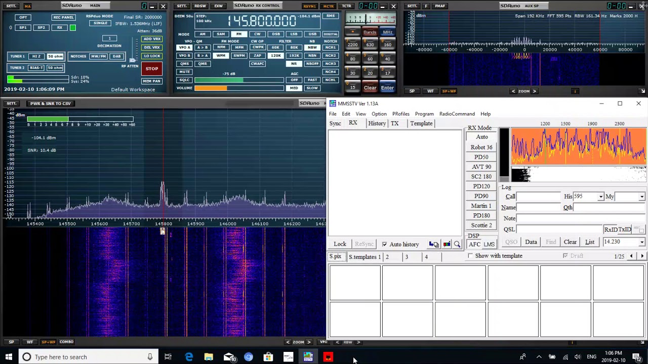 ISS SSTV ON SDRPLAY RSPDUO 1A 2-10-2019 - YouTube