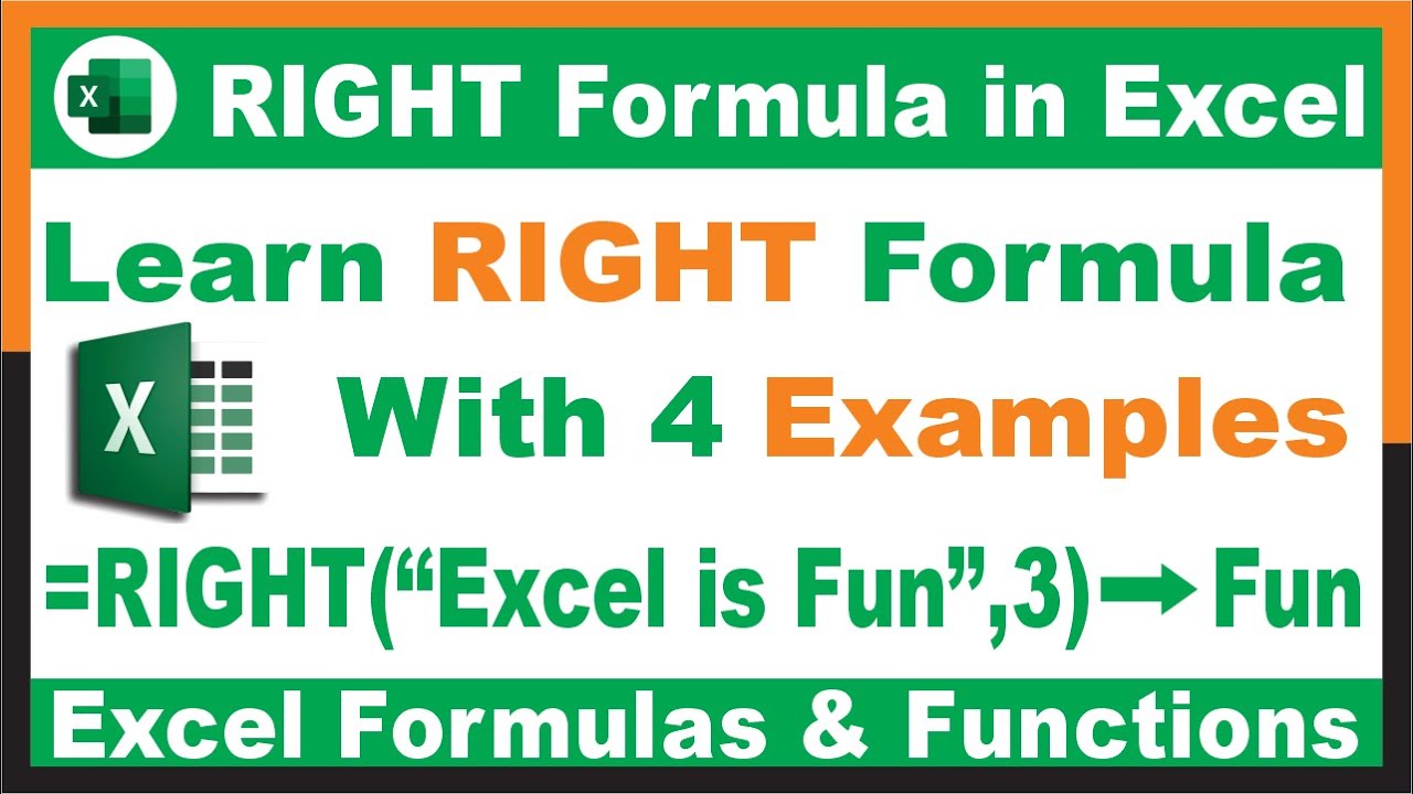 212 How To Use RIGHT Formula In Excel With 2 Examples YouTube 212 How To Use RIGHT Formula In Excel With 2 Examples YouTube