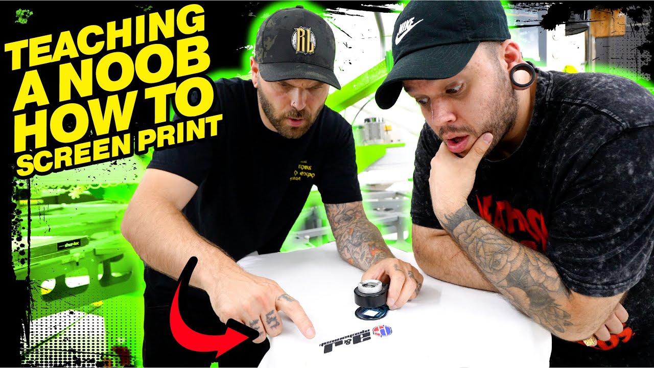 Teaching A Beginner How To Screen Print! - YouTube