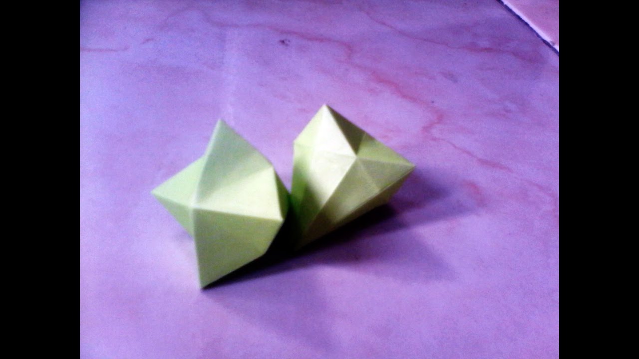 Origami Tutorial - How To Make Paper Diamond Easy For Kids - YouTube