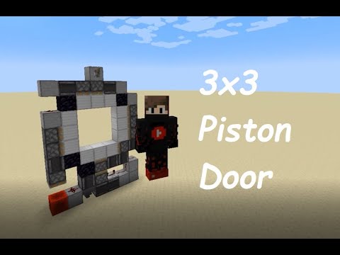 Minecraft 3x3 Piston Door Tutorial (Java) - YouTube