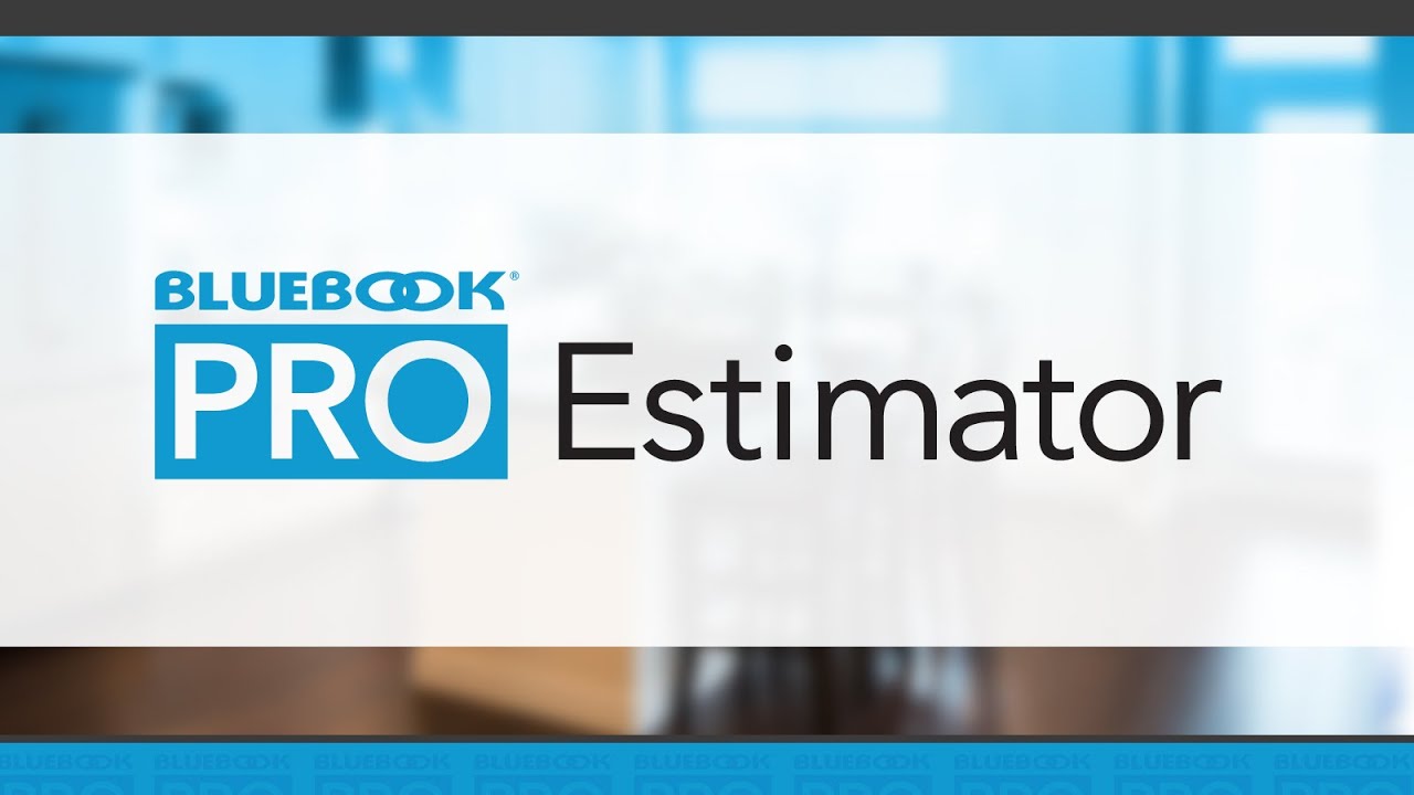 Bluebook PRO Estimator - YouTube