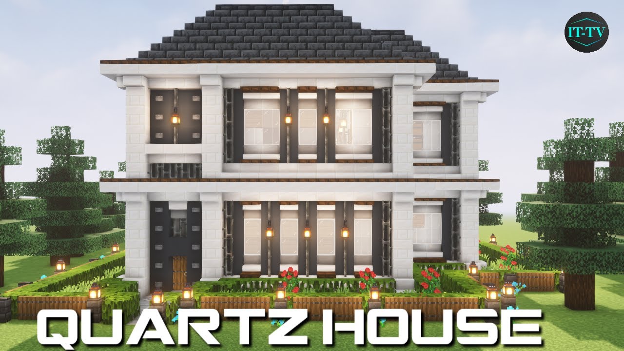 Black And White HOUSE in minecraft - TUTORIAL - YouTube