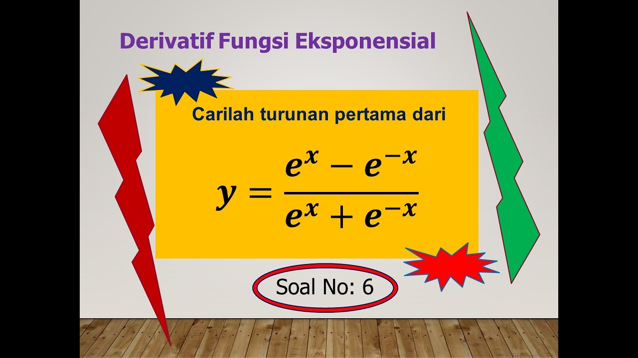 DFE 006 CONTOH KE 6 DERIVATIF FUNGSI EKSPONENSIAL - YouTube