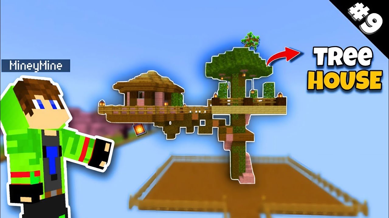 I Turned Oneblock into a My Dream Treehouse || Mcpe oneblock ep 9 ...