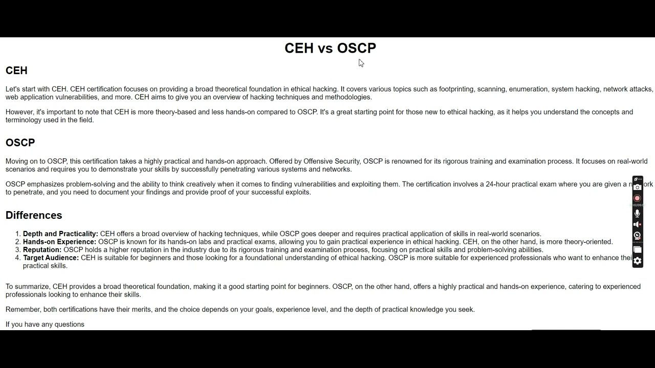 CEH vs OSCP: A Comprehensive Comparison of Ethical Hacking ...
