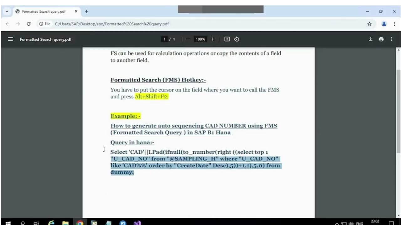 How to Auto Populate User Defined Fields or auto generated sequence Using SAP B1 Formatted ...