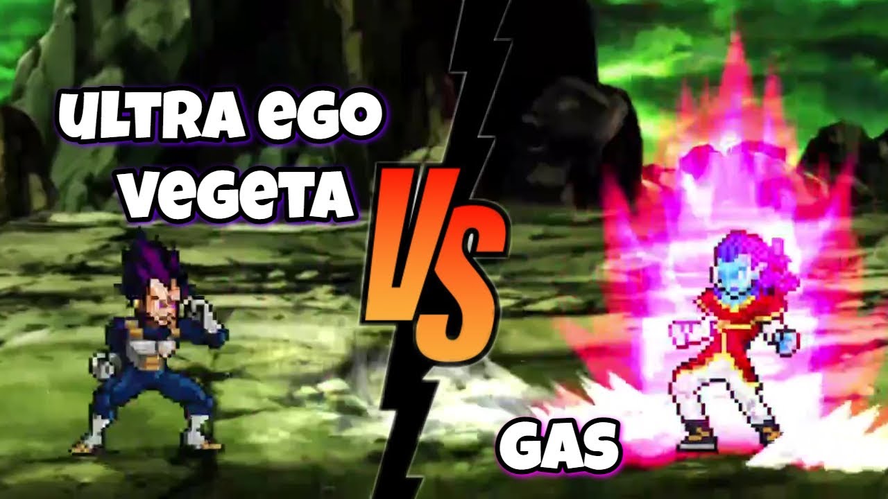 Ultra Ego Vegeta Vs Gas dragon ball fights / mugen - YouTube