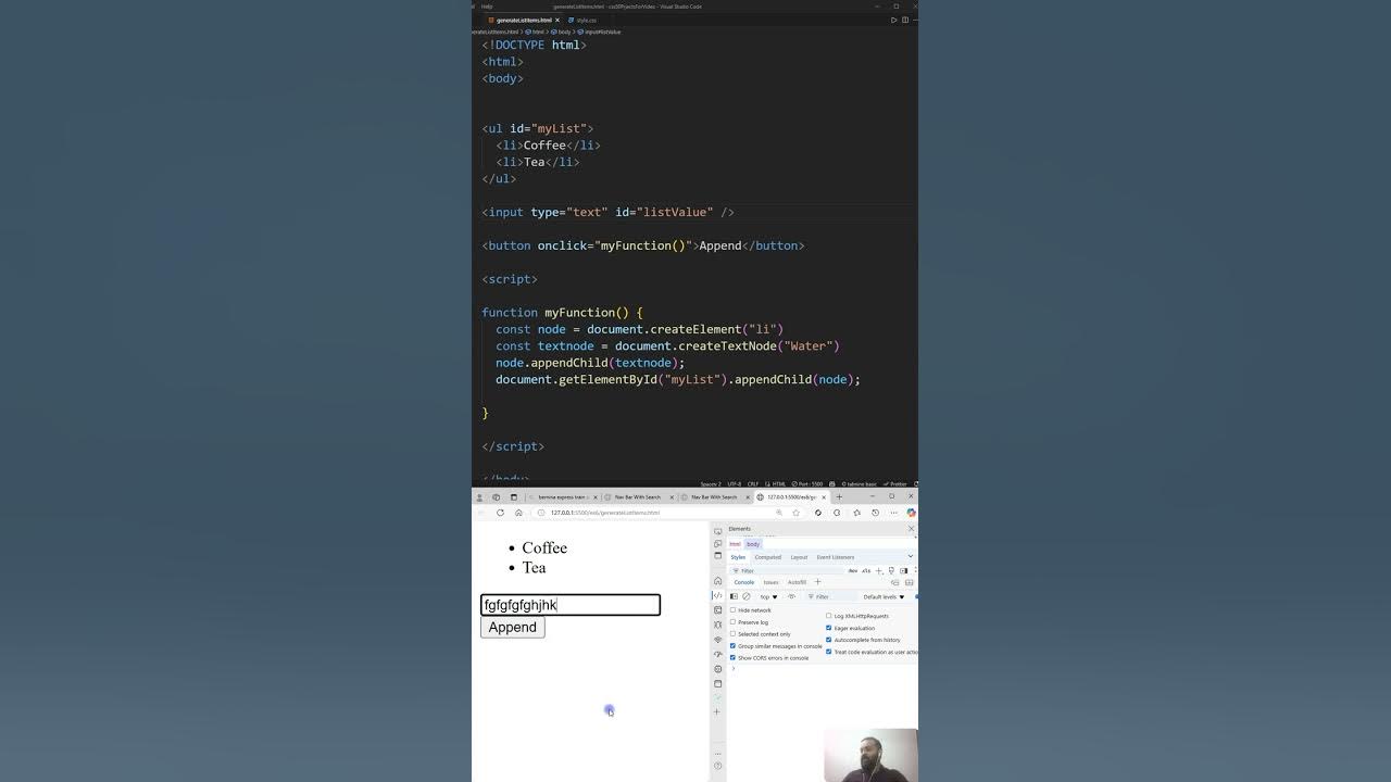 #JavaScriptTips and Tricks #7: How to Add List Items Through a Text Box - YouTube
