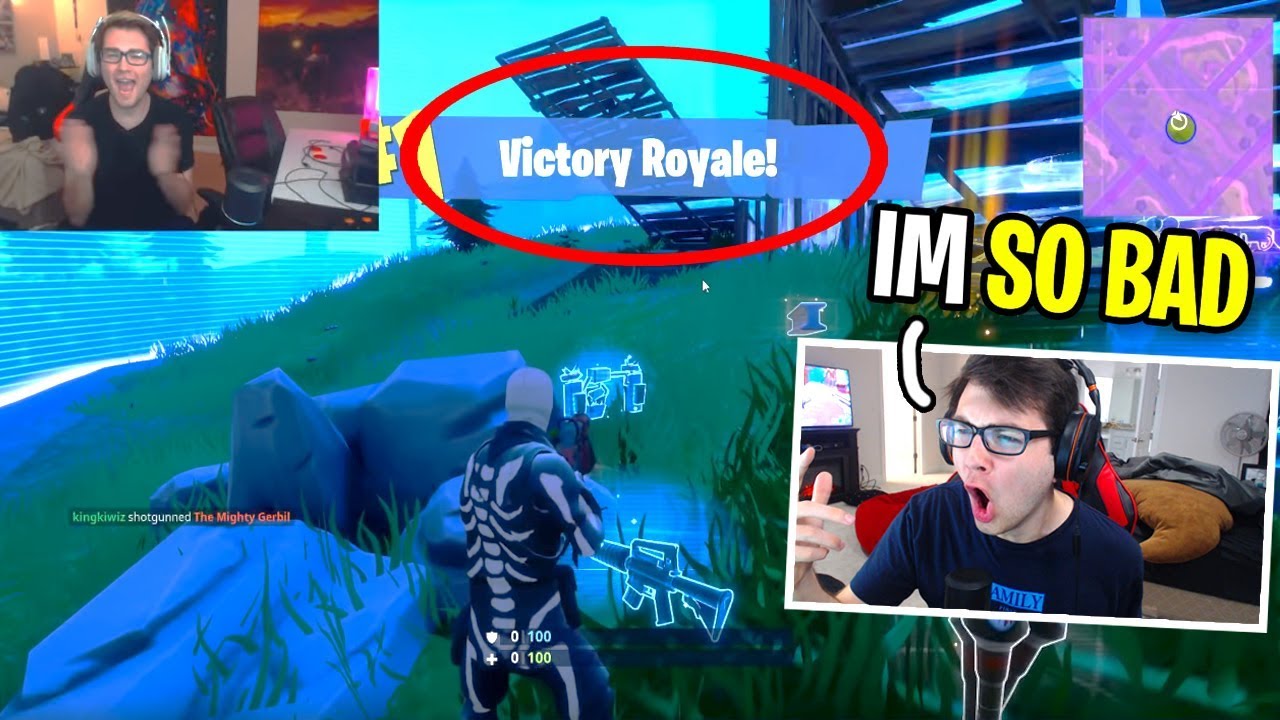Reacting to my FIRST WIN on Fortnite... (CRINGE) - YouTube