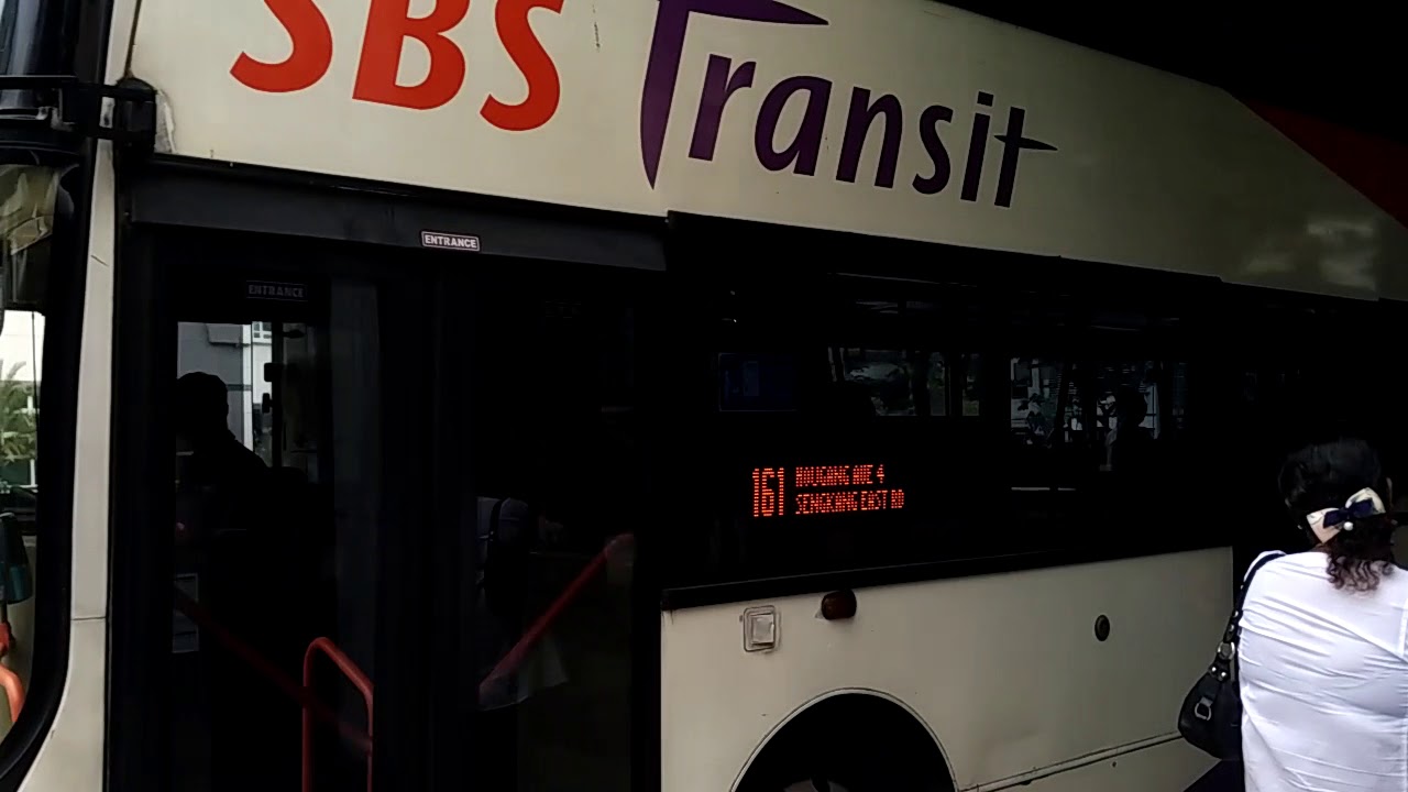 Volvo B9TL CDGE Service 161 SBS7383A Departing 67401 Opp Sengkang Stn ...