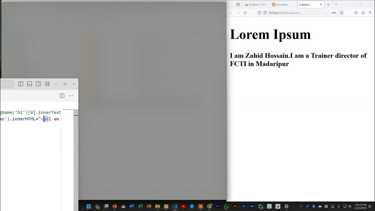 Javascript Selector Bangla Tutorials Youtube