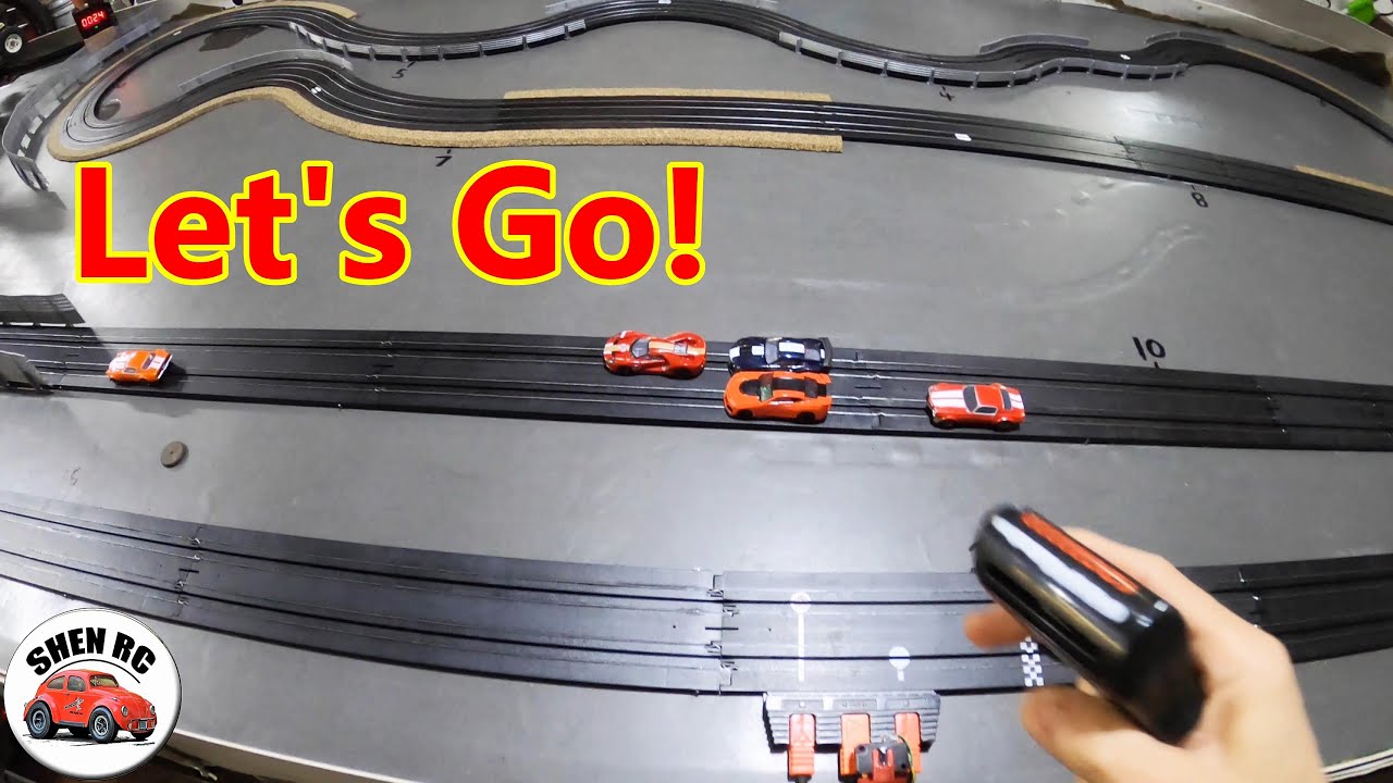 AFX slot car track layout mega G+ - YouTube