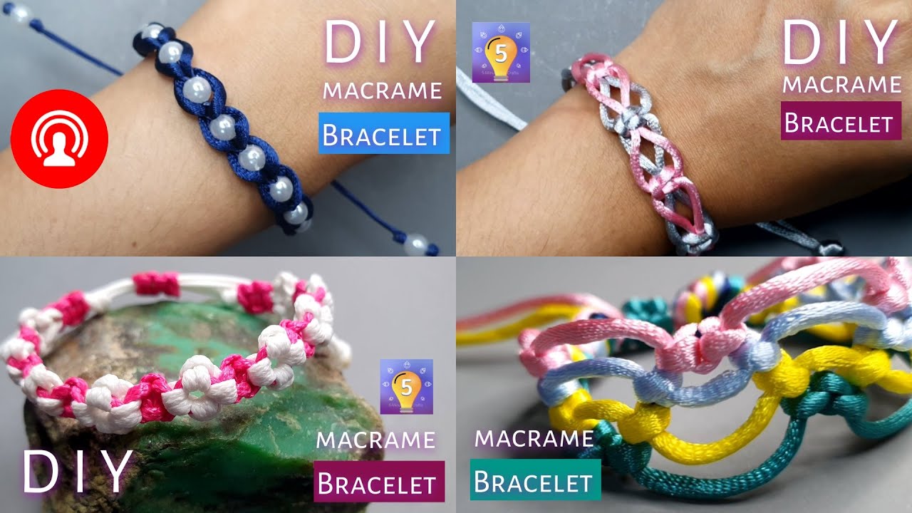 How to make a bracelet 4 types - YouTube