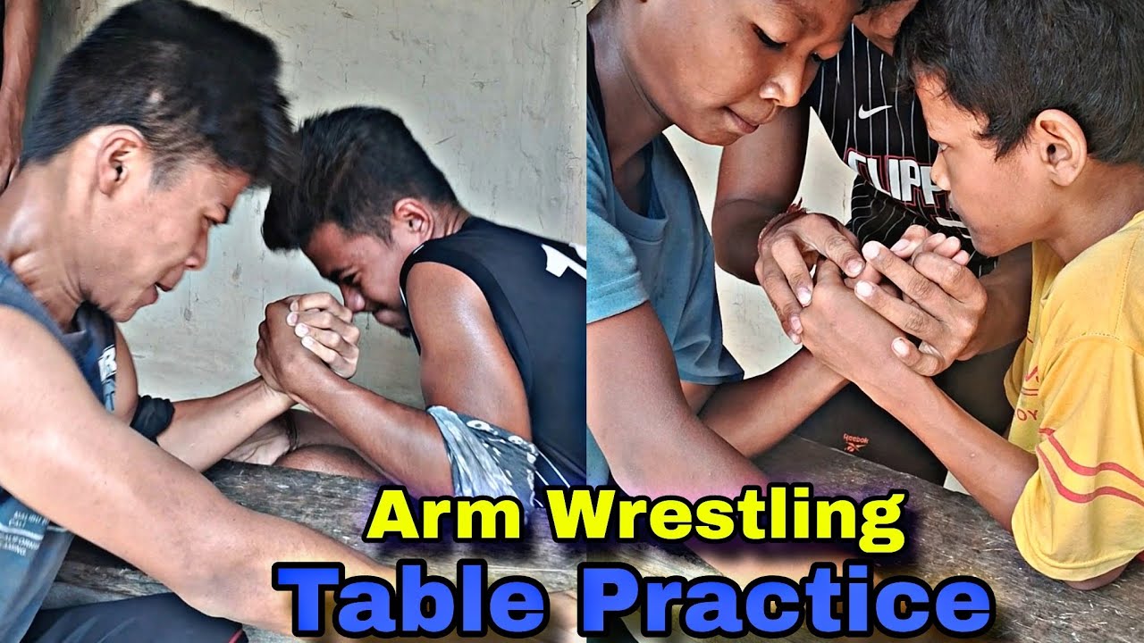Arm Wrestling Table Practice | Arm Wrestling Hook vs Toproll Match ...