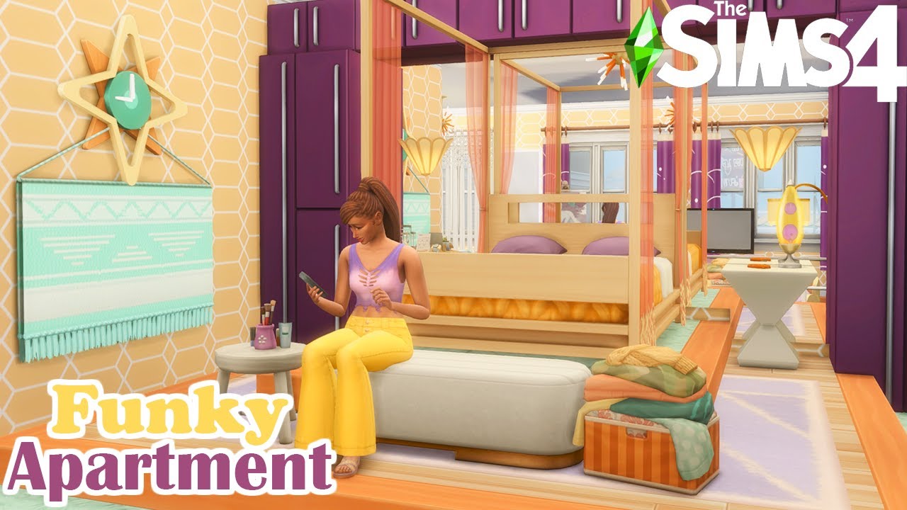 FUNKY Apartment | Sims 4 Speed Build - YouTube
