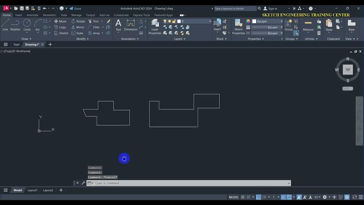 Autocad Polyline Join Boundary Command Youtube