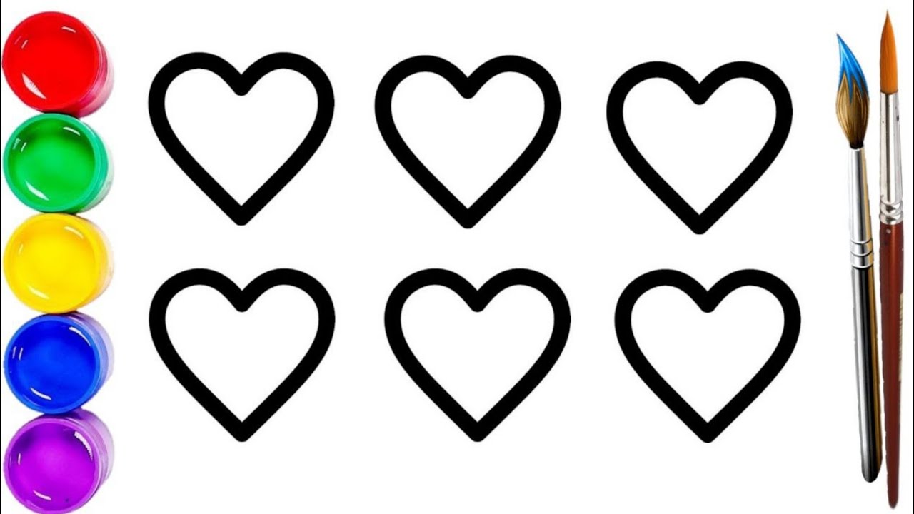Bolalar uchun yurak rasmini chizish Draw a heart picture for children ...