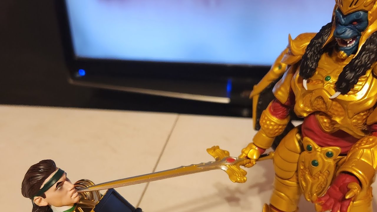 Super 7 Power Rangers action figure double review goldar and green ...