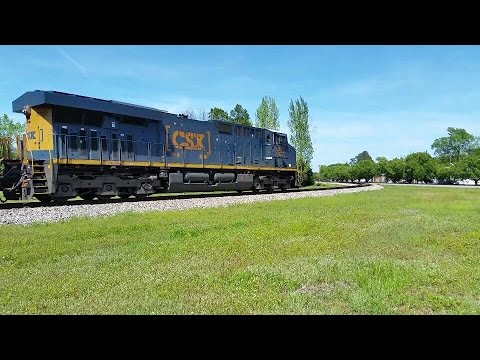 CSX Q400-16 UnExpected 7 Engines With Huge Axels Mighty Long Train!!!! - YouTube