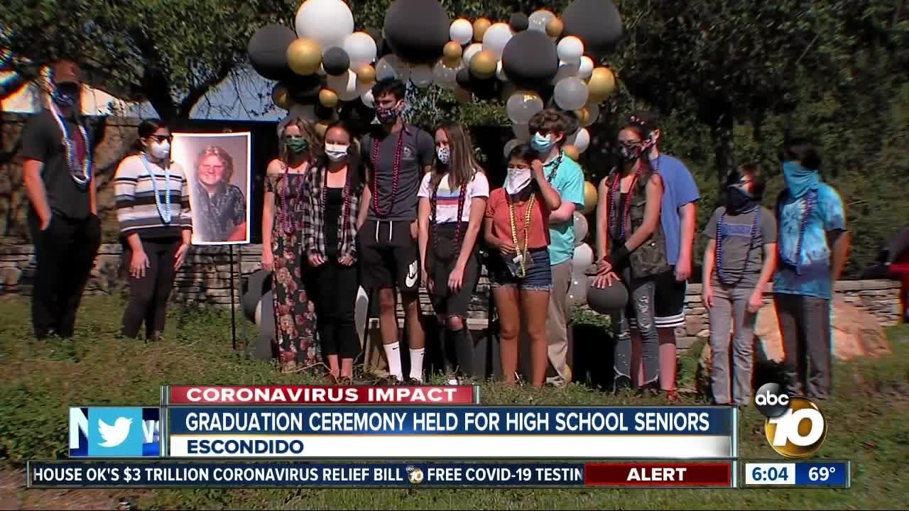 Graduation ceremony held for high school seniors in Escondido - YouTube