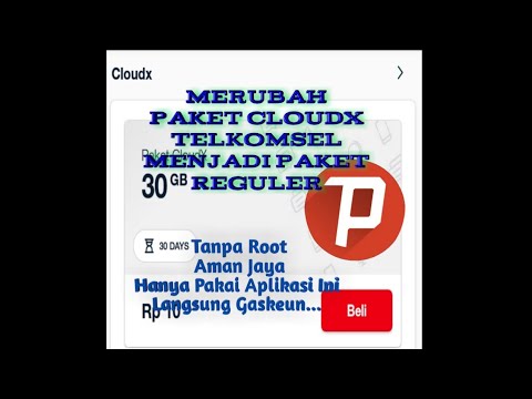 Tutorial Cara Merubah Paket CloudX Telkomsel Menjadi Paket Reguler - YouTube