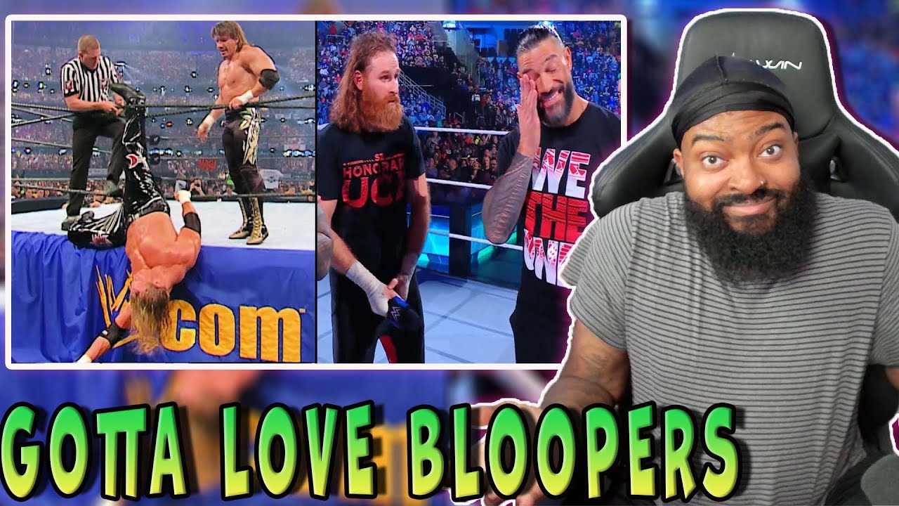 ROSS REACTS TO 20 MINUTES OF WWE BLOOPERS CAUGHT ON LIVE TV - YouTube