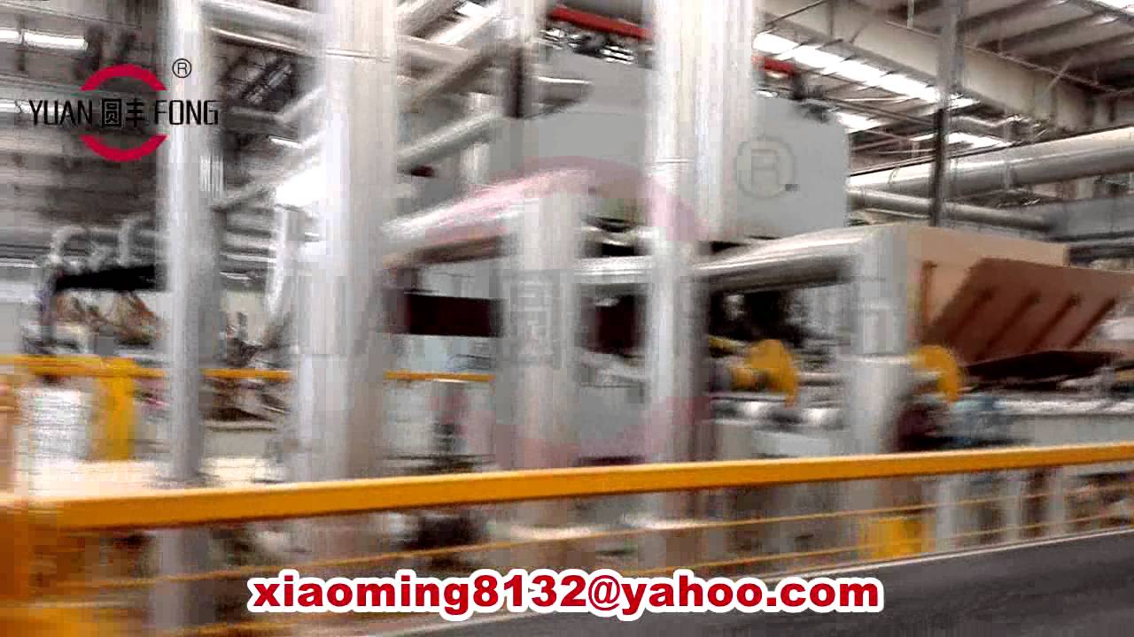MDF flooring production line - YouTube