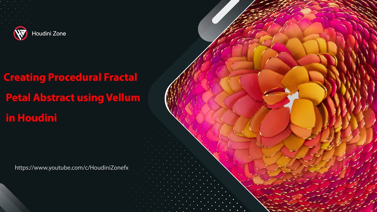 Creating Procedural Fractal Petal Abstract with Vellum 🌸 | HIP FILE | Houdini Zone | - YouTube