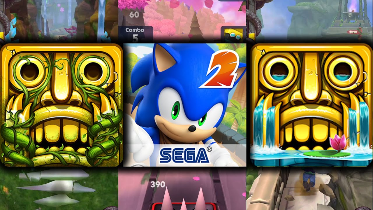 Temple Run 2 Blooming Sands Vs Sonic Dash 2 Sonic Boom Vs Temple Run 2 ...