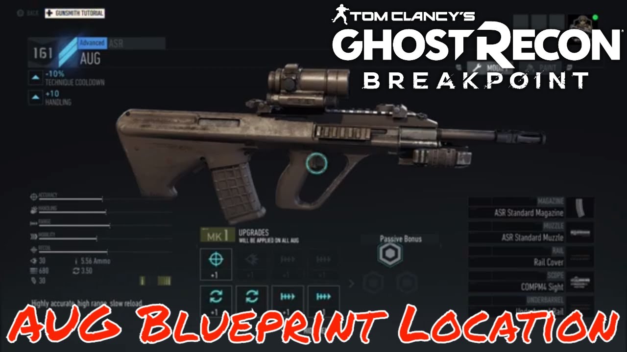 Ghost Recon Breakpoint | AUG Blueprint Location - YouTube