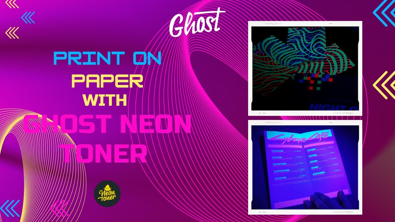 Printing with Ghost Neon Toner on Paper - YouTube