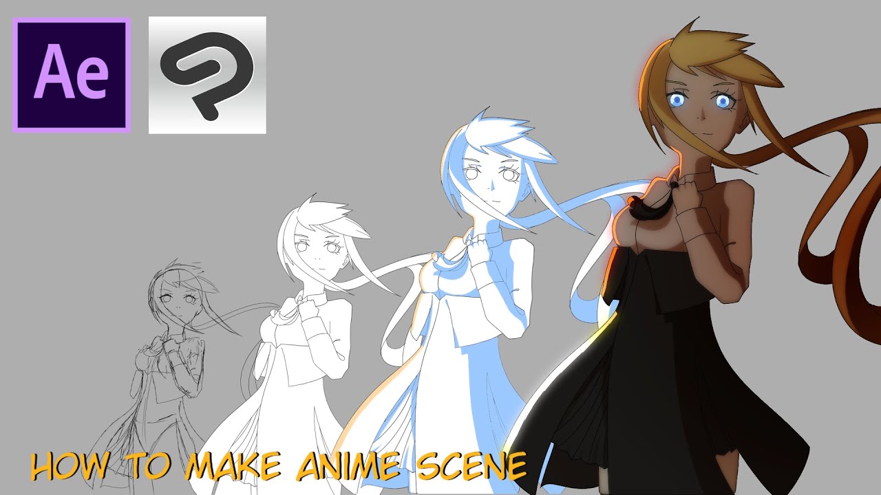 Step by step how to make Anime Scene | Animation Tutorial - YouTube