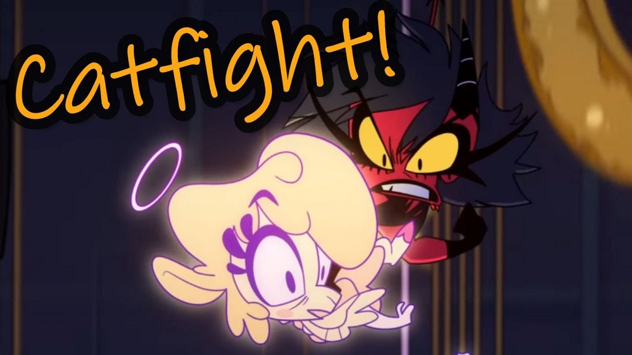 Helluva Boss Catfight C.H.E.R.U.B Millie Vs Keenie - YouTube