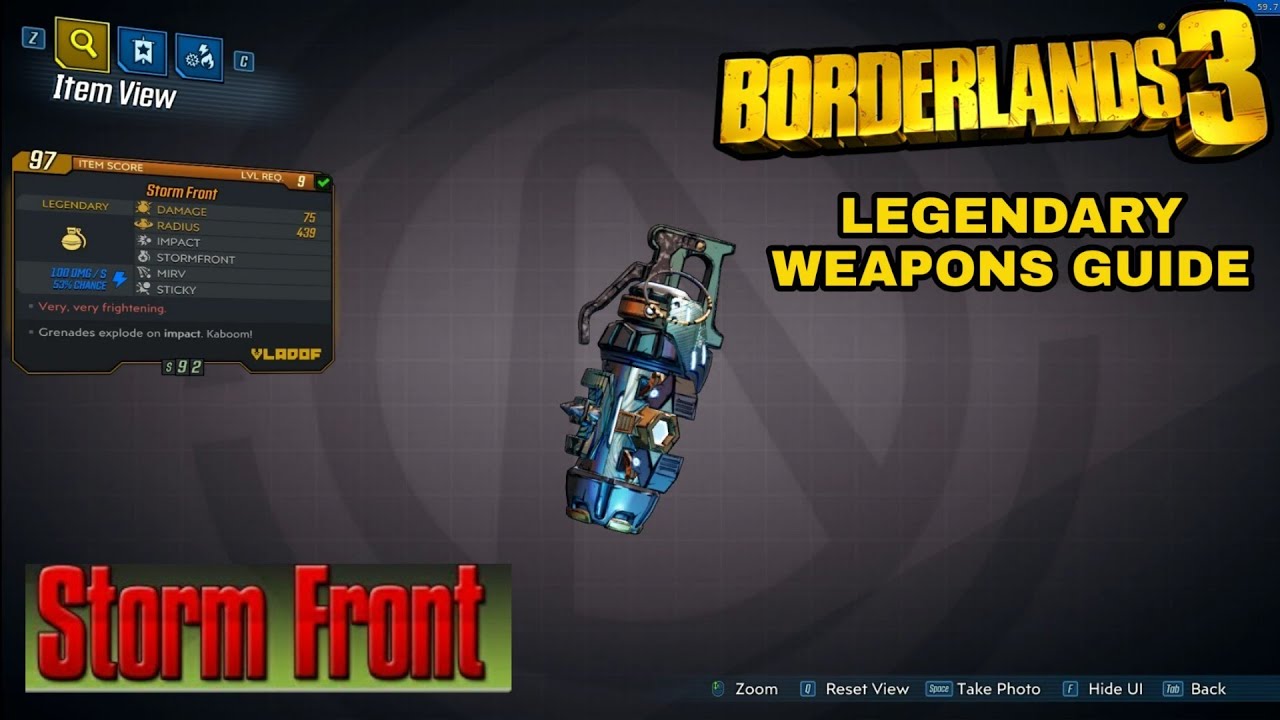 BORDERLANDS 3 | *Storm Front* Legendary Weapons Guide - YouTube
