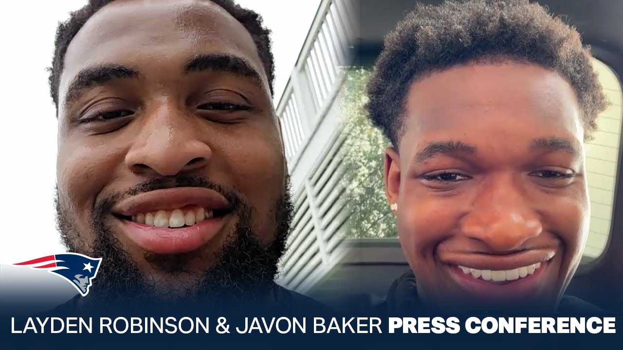 Layden Robinson & Javon Baker First Patriots Press Conference | 2024 ...
