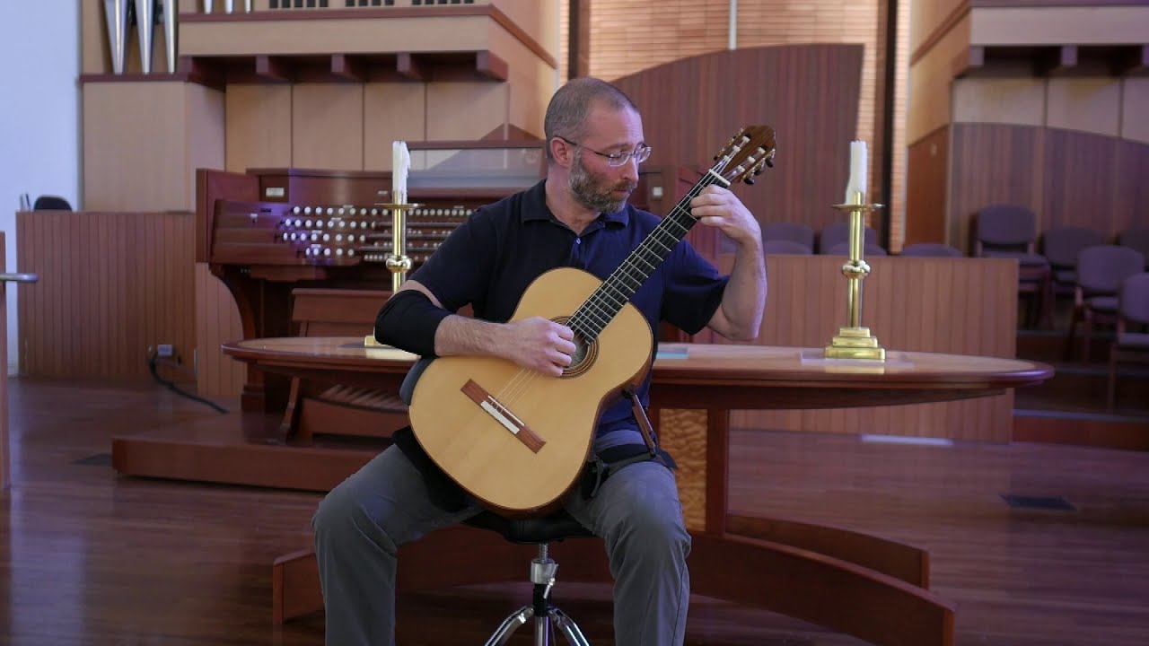Classical Guitarist Mark Paskin performing Chaconne by J. S. Bach (1685 ...