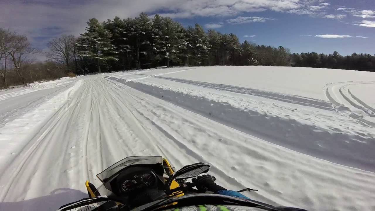 Snowmobiling in Maine - YouTube