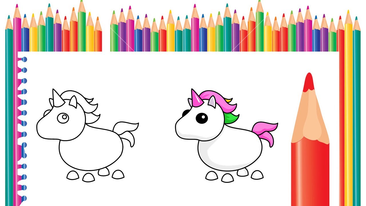 HOW TO DRAW UNICORN STEP BY STEP _ ADOPT ME PET _ ART SIMPLE _ - YouTube