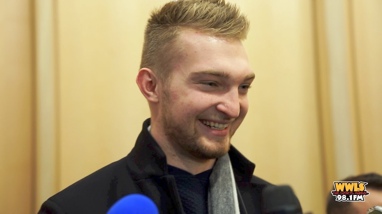 Domantas Sabonis talks about having his dad in the stands - YouTube