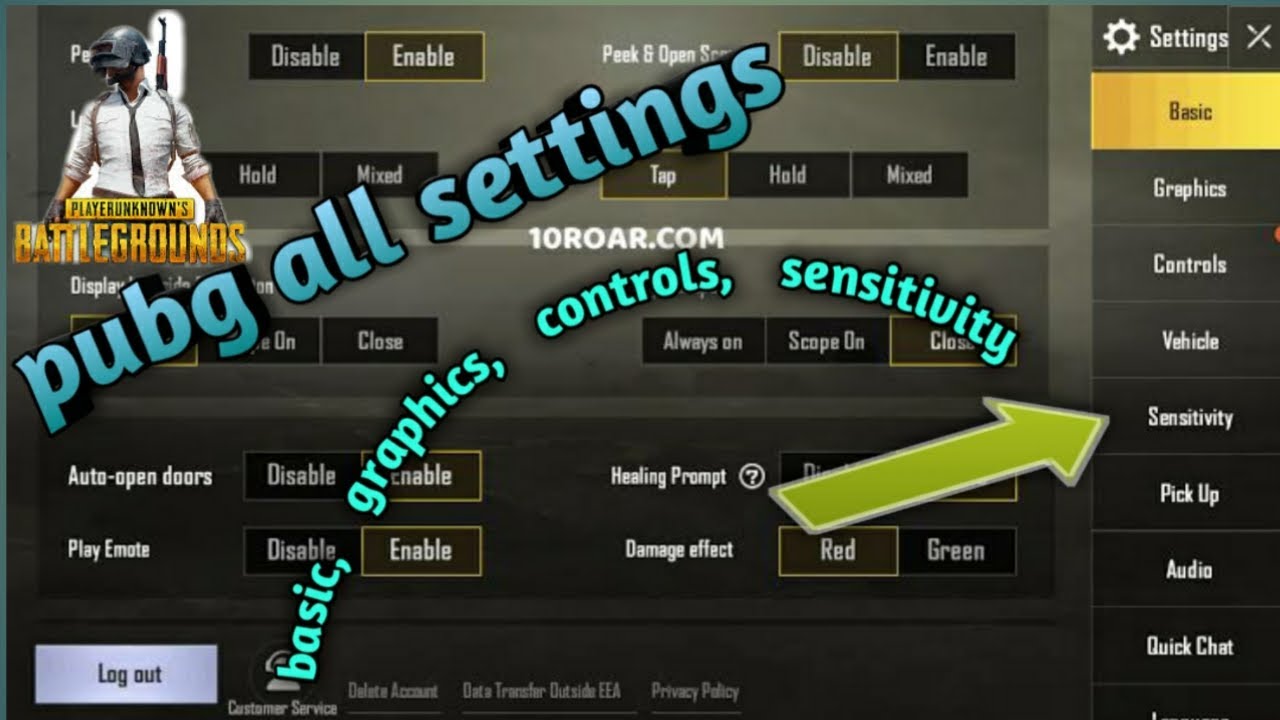 pubg mobile basic settings - YouTube
