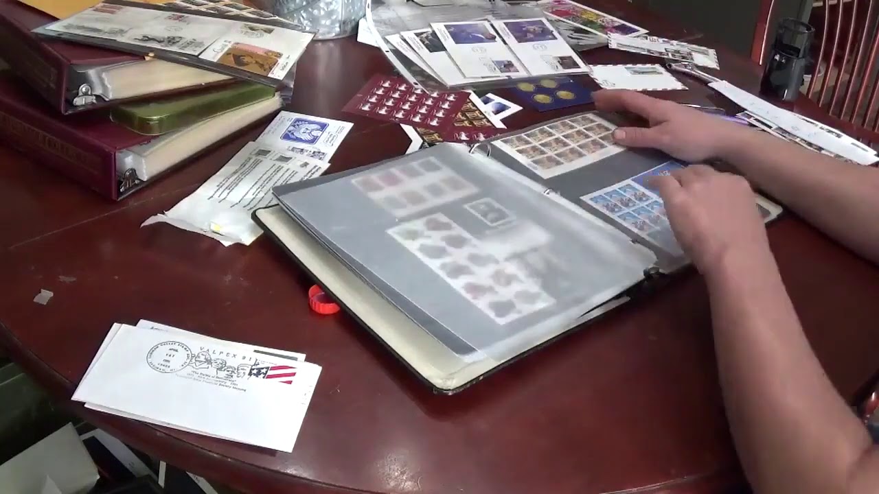 US Stamp Collecting How I collect and put into the album - YouTube