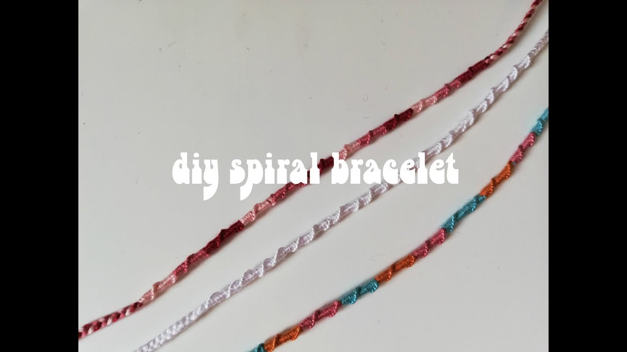 diy spiral friendship bracelet - YouTube