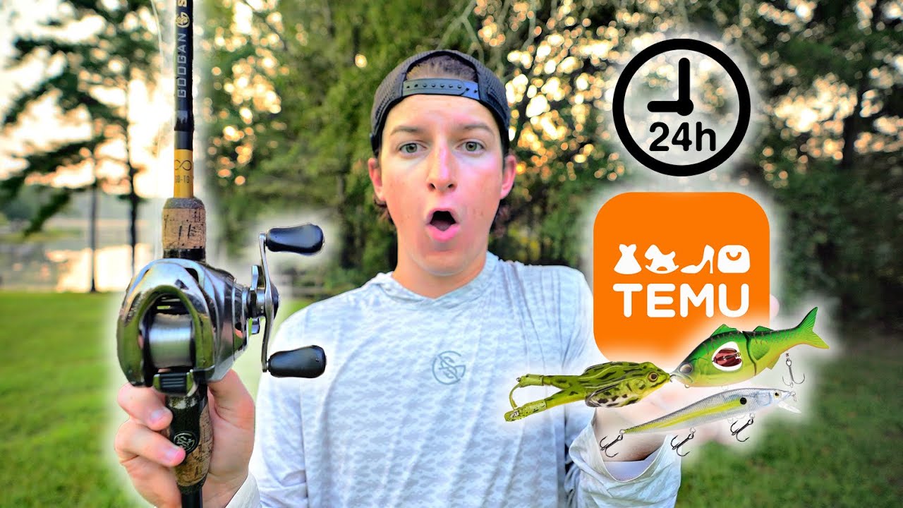 Fishing With TEMU Lures ONLY For 24 Hours (Any Good?) - YouTube