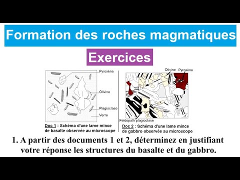Exercices - La formation des roches magmatiques - 2AC - YouTube