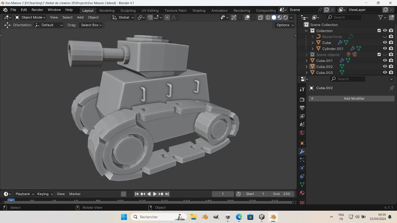 Modélisation de Tank avec Blender - YouTube