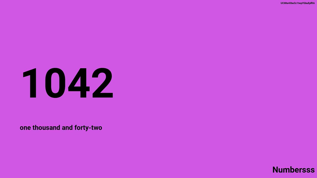 All numbers from 1 to 1594 - YouTube