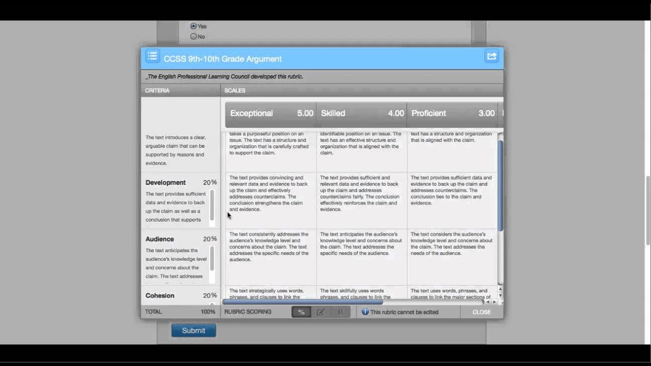 Turnitin: Common Core State Standards aligned rubrics - YouTube