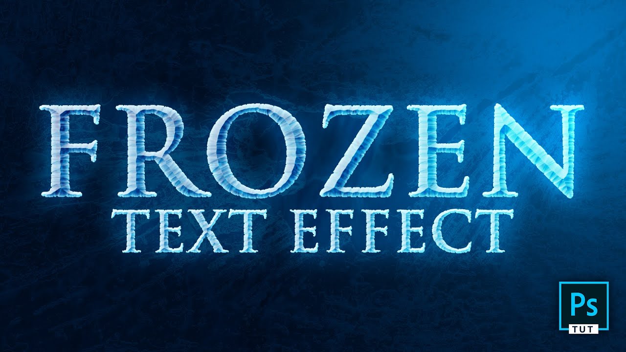 How to Create Disney's Frozen Text Effect in Photoshop - YouTube